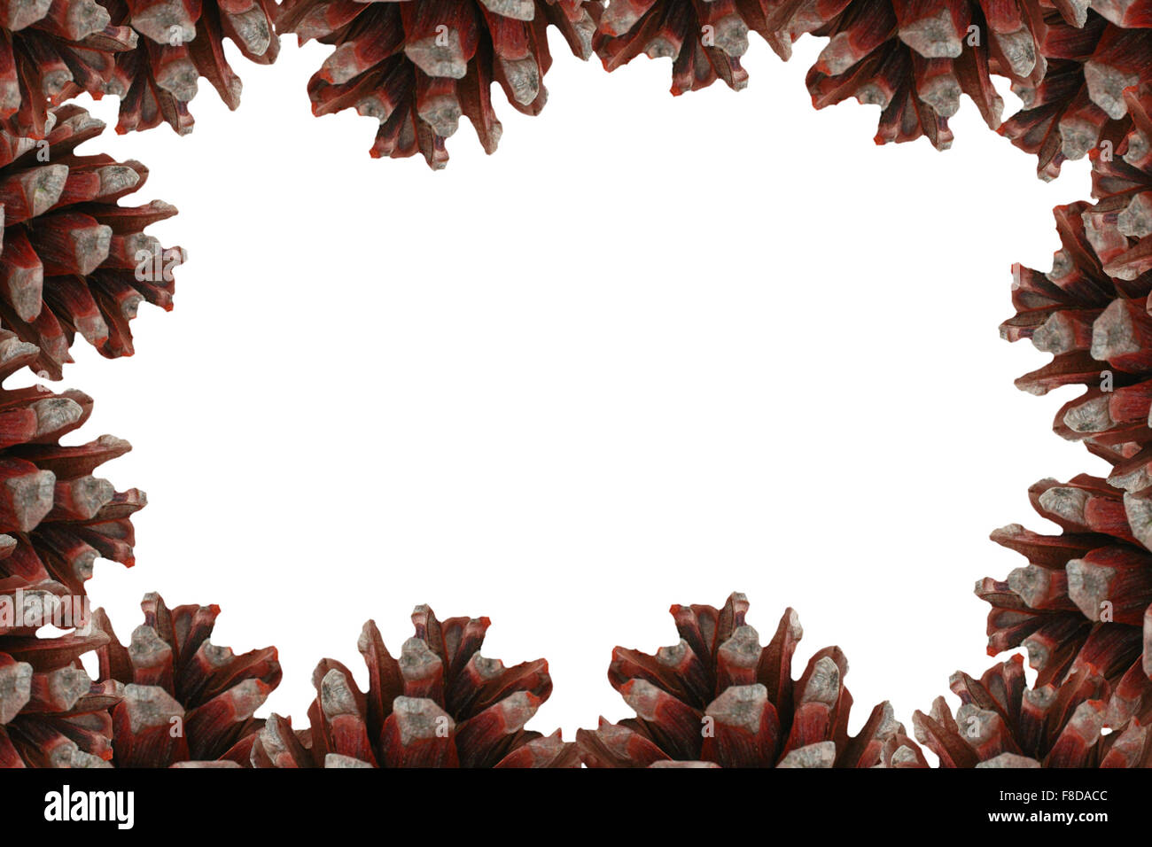 Frame with cones at borders Stock Photo - Alamy