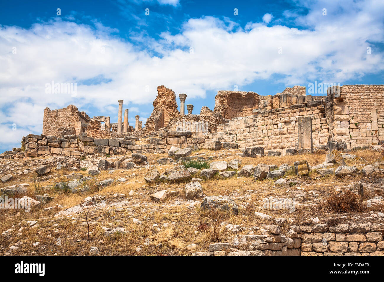 Ancient Roman city in Tunisia, Dougga Stock Photo - Alamy