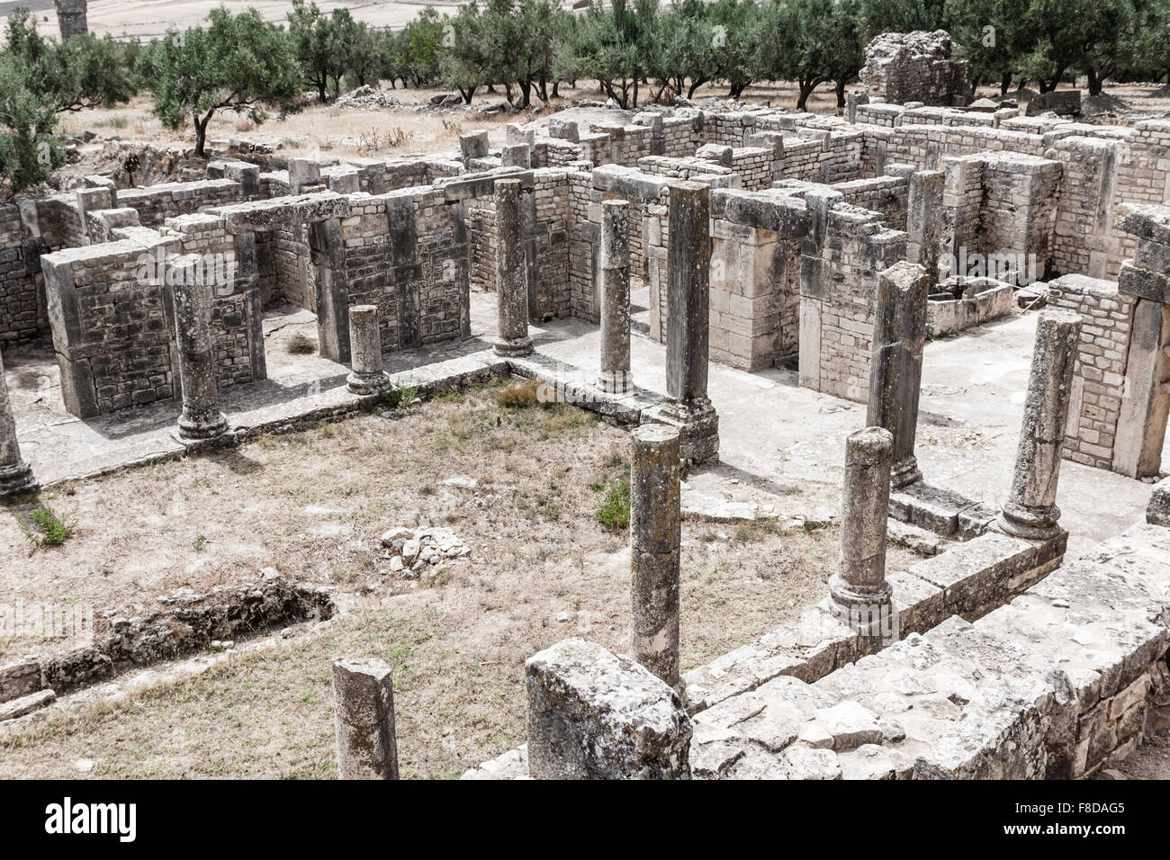 Ancient Roman city in Tunisia, Dougga Stock Photo - Alamy