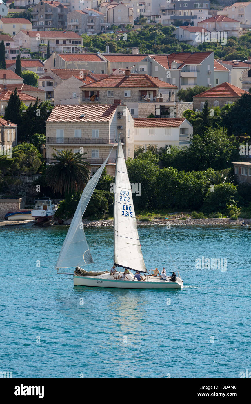 People having fun on a sailboat in Croatia Stock Photo - Alamy