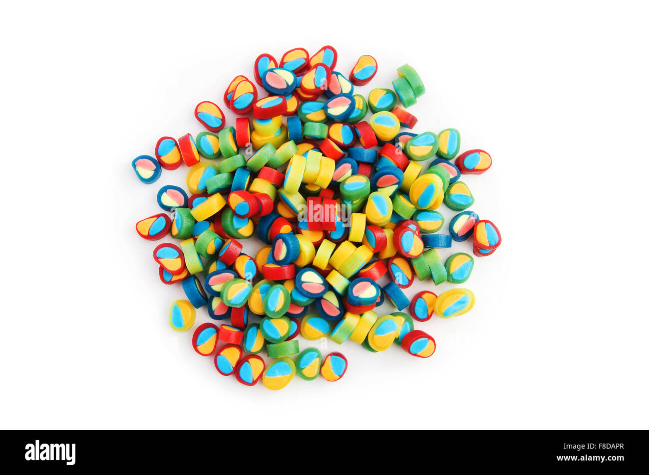Colourful sweets isolated on the white background Stock Photo - Alamy
