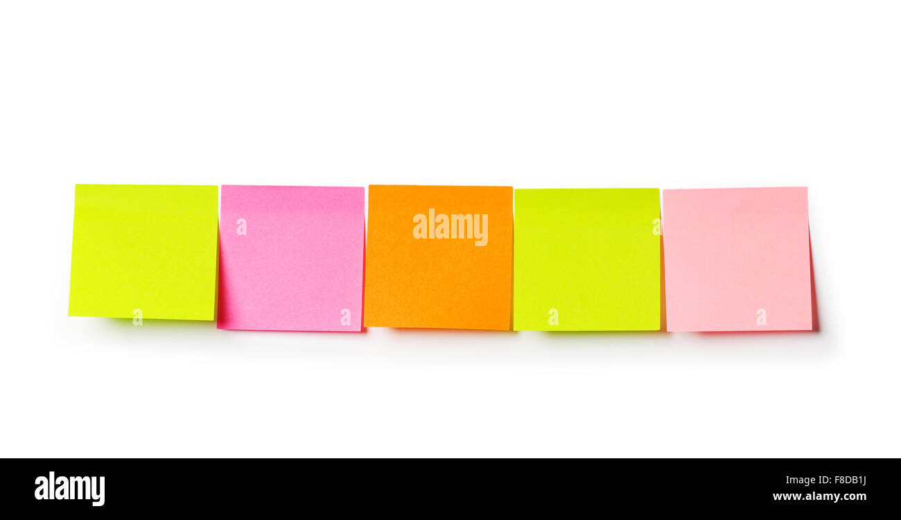 Reminder notes isolated on the white background Stock Photo - Alamy