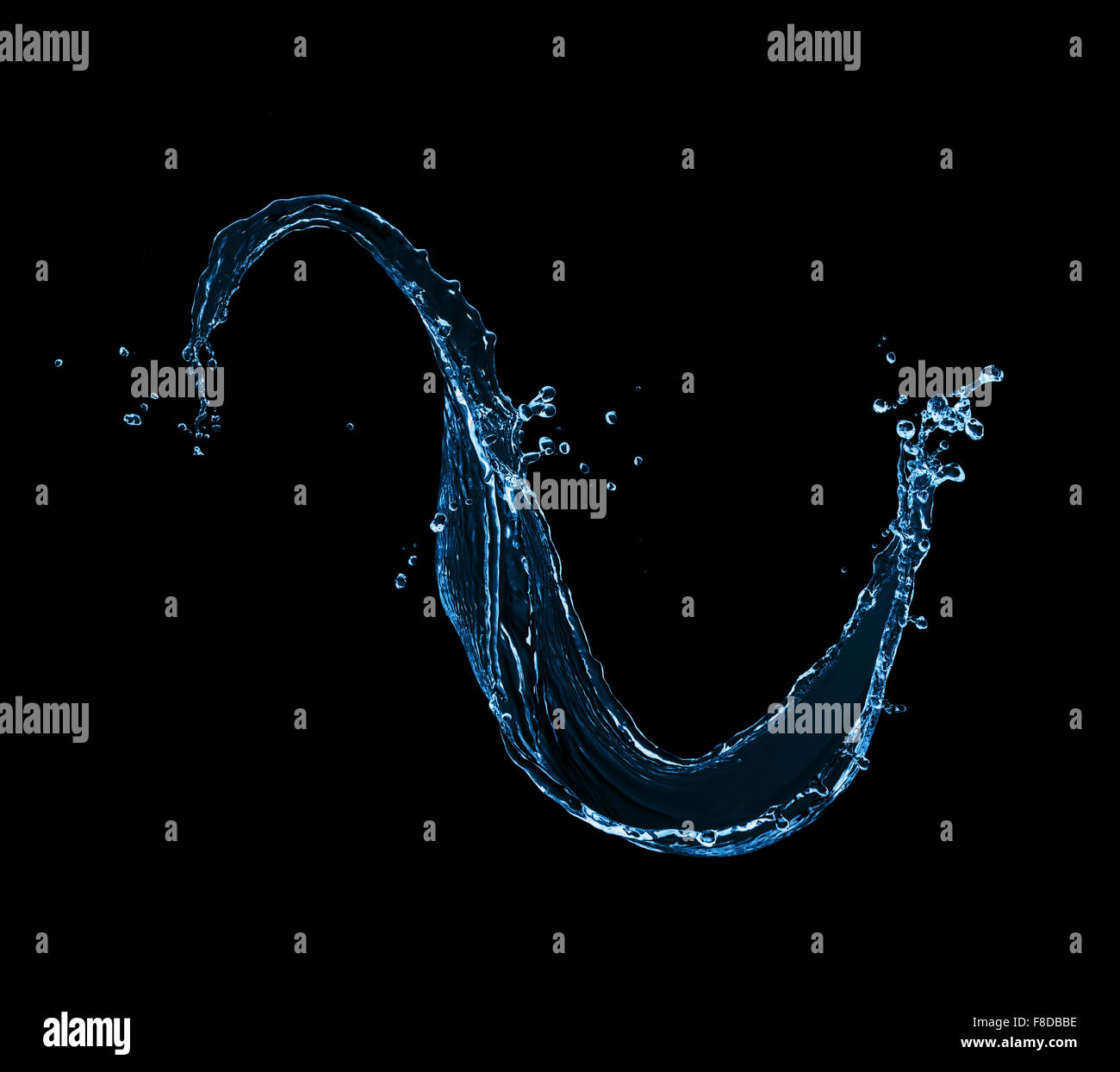 Water splash isolated on black background Stock Photo - Alamy