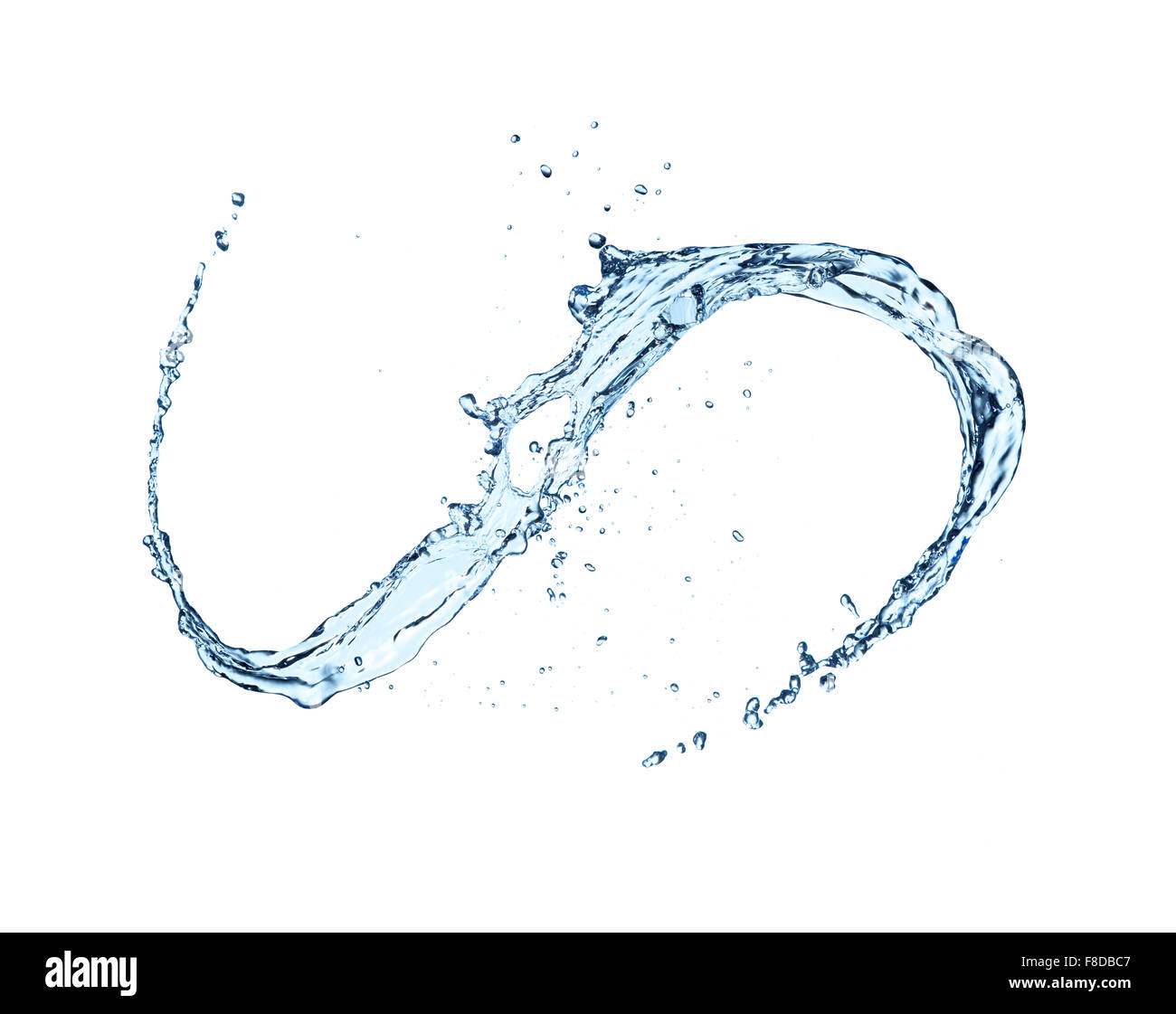 blue abstract water splash isolated on white background Stock Photo - Alamy