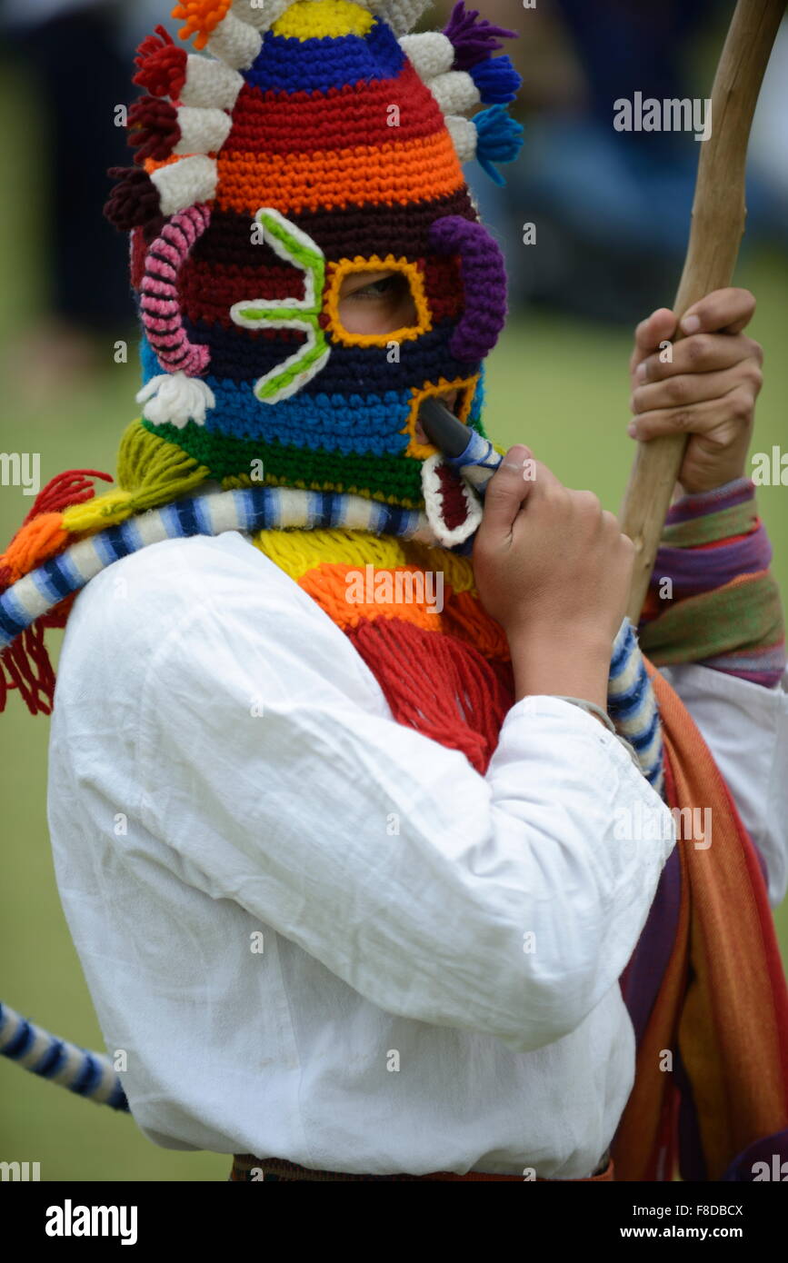 Man in mask celebrating solstice holiday Stock Photo - Alamy