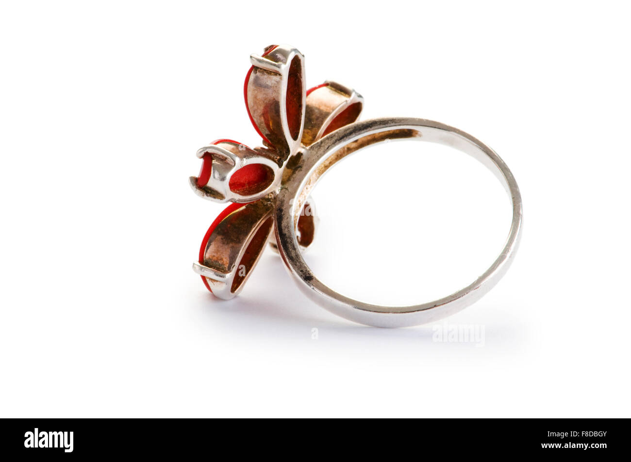 Jewellery ring isolated on the white background Stock Photo - Alamy