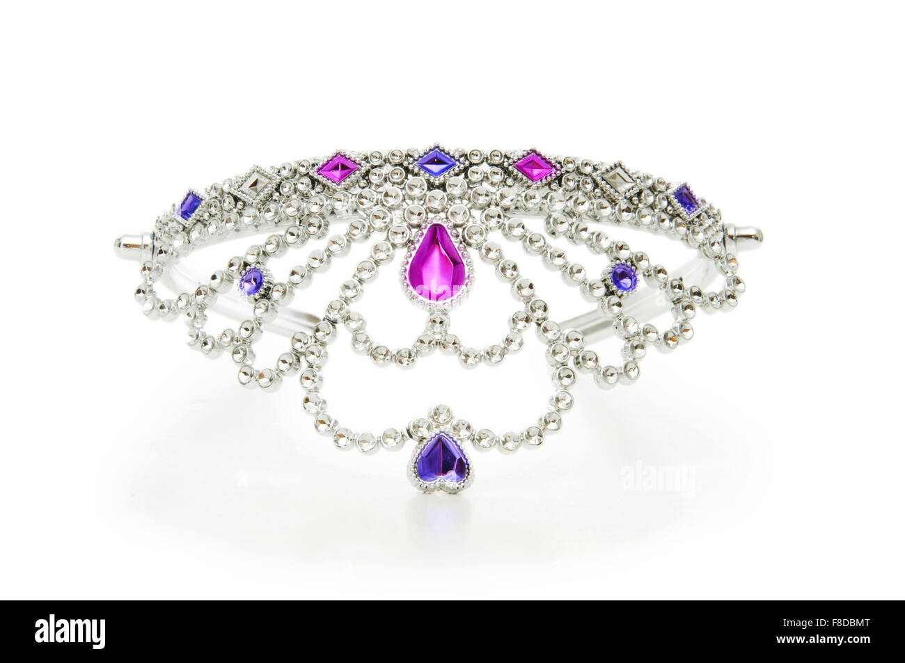 Silver diadem isolated on the white background Stock Photo - Alamy