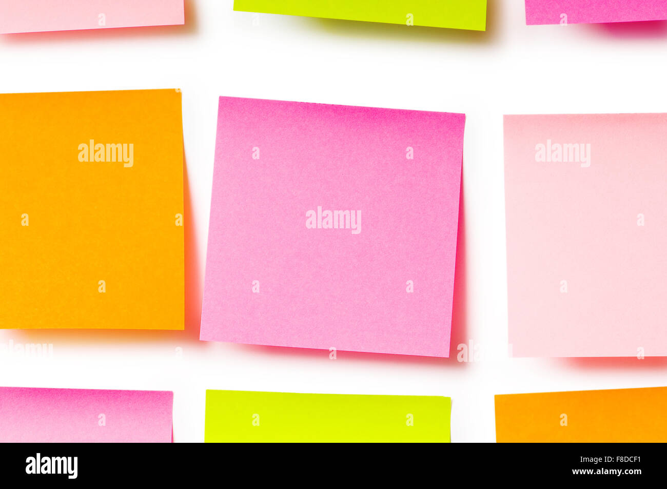 Reminder notes isolated on the white background Stock Photo - Alamy