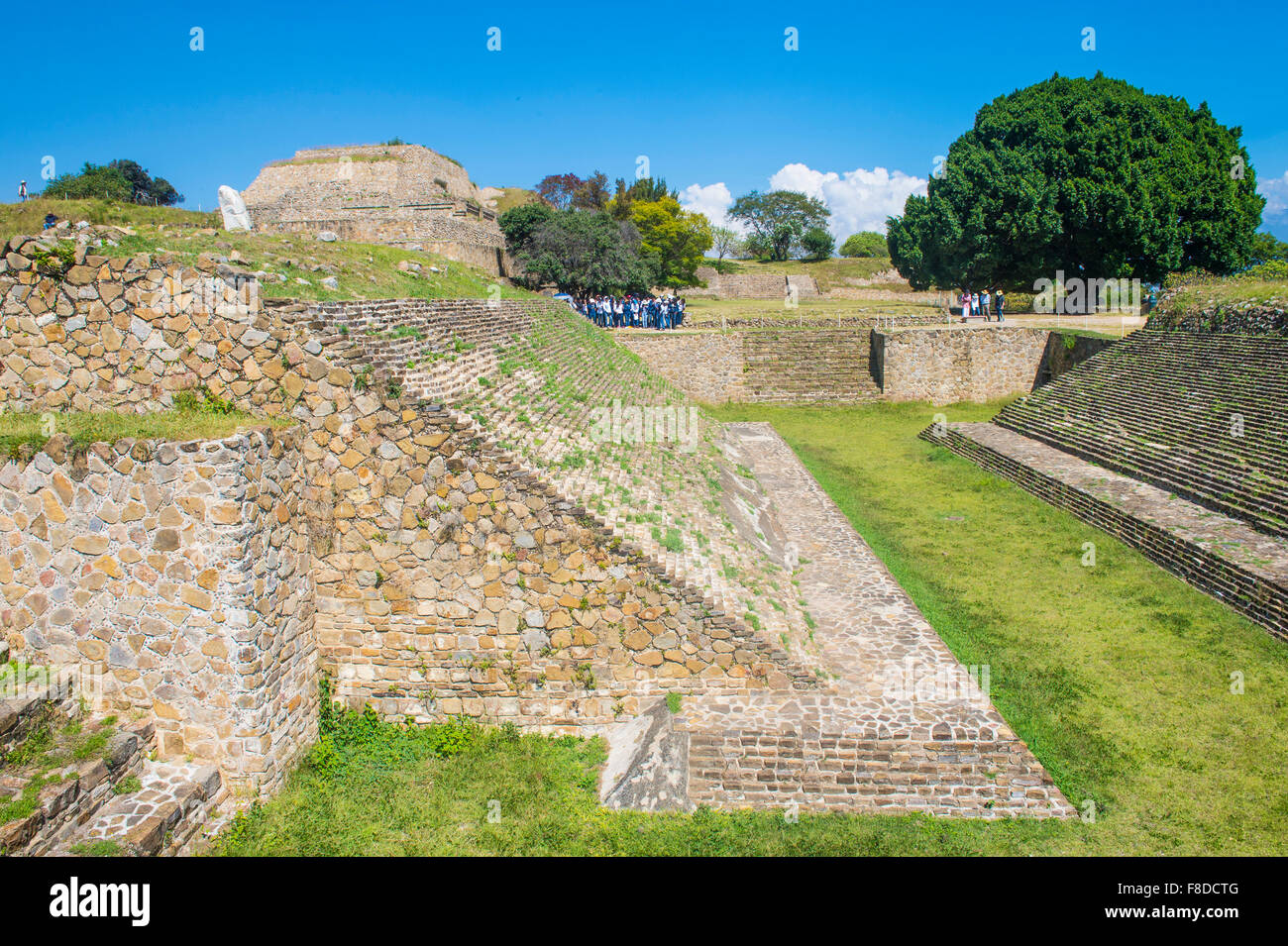 The ruins of the Zapotec city of Monte Alban in Oaxaca, Mexico Stock ...