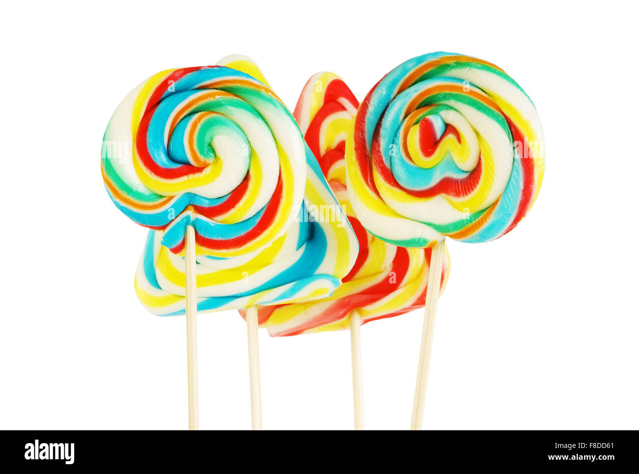 Colourful lollipop isolated on the white background Stock Photo - Alamy