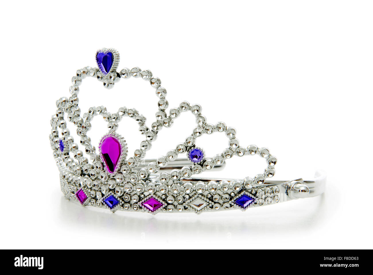 Silver diadem isolated on the white background Stock Photo - Alamy