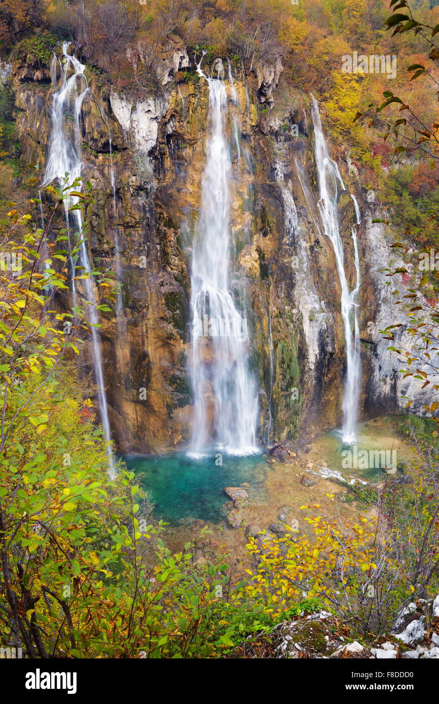 The Big Waterfall, Veliki slap, Plitvice Lakes National Park, Croatia ...
