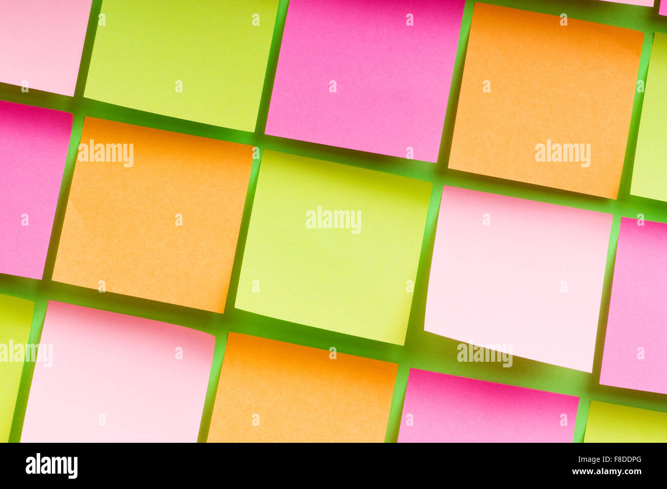 Reminder notes on the bright colorful paper Stock Photo - Alamy