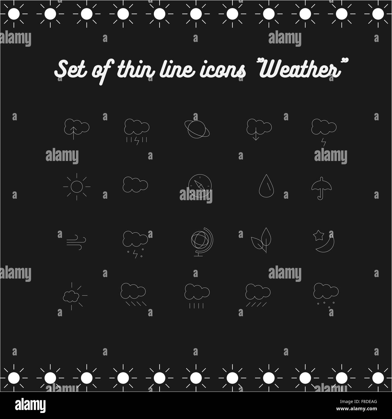Set vector icon Weather Stock Vector Image & Art - Alamy