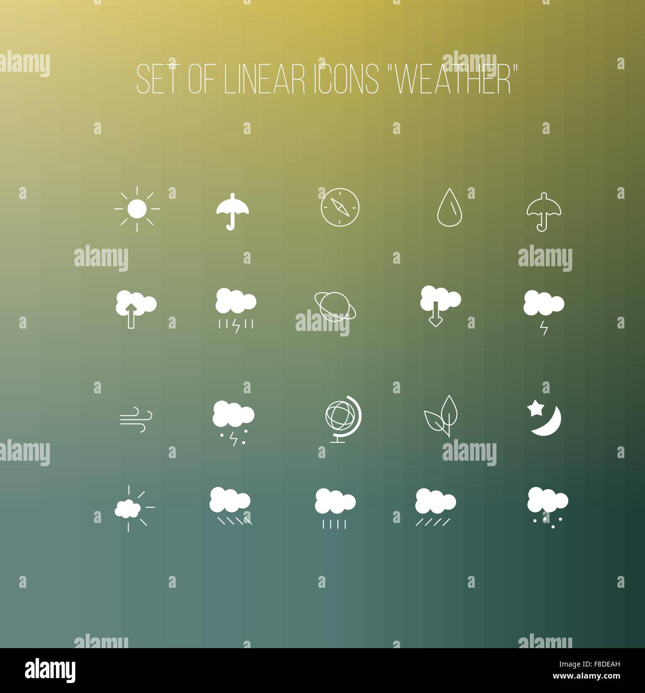 Set vector icon Weather Stock Vector Image & Art - Alamy