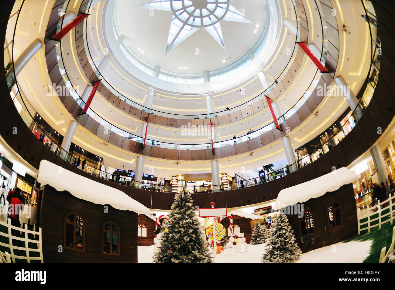 Interior of a modern shopping mall center Stock Photo - Alamy