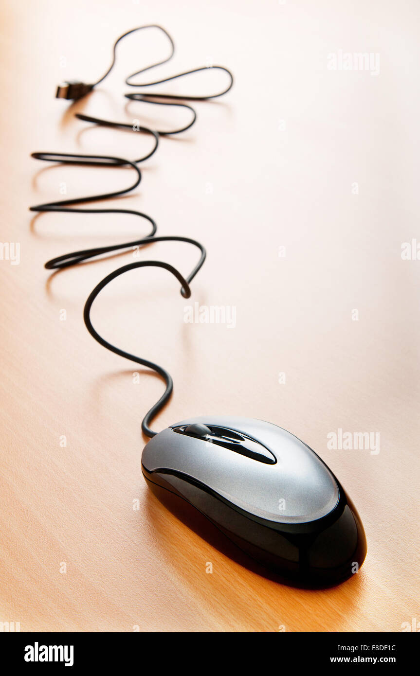 Computer mouse on the background - Technology concept Stock Photo - Alamy