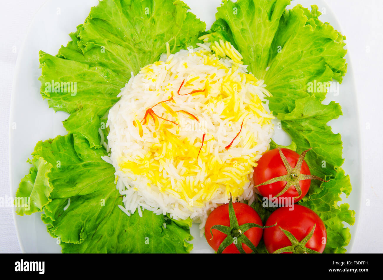 Plain rice served in the plate Stock Photo - Alamy