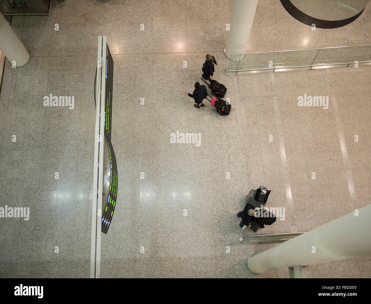 Aerial view passengers exiting Toronto arrival terminal exit Stock ...