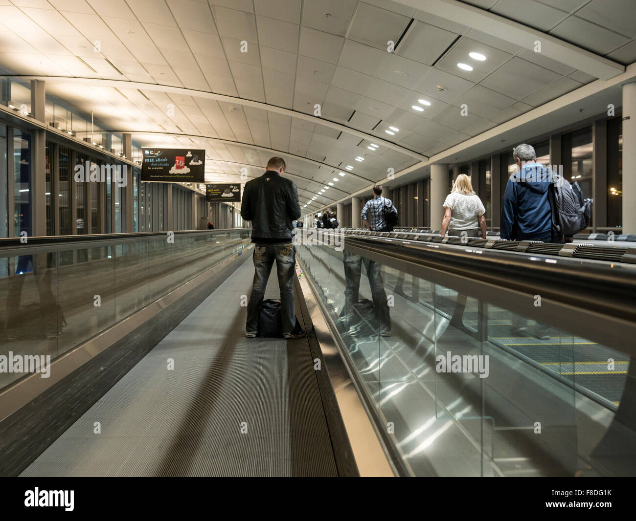 Passengers in Toronto international airport departure terminal Stock ...