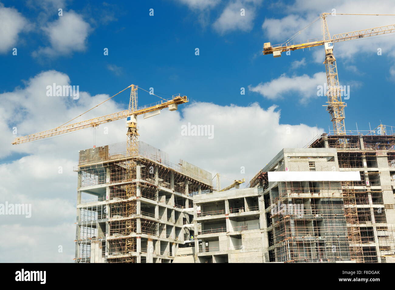 Construction site with crane and building Stock Photo - Alamy