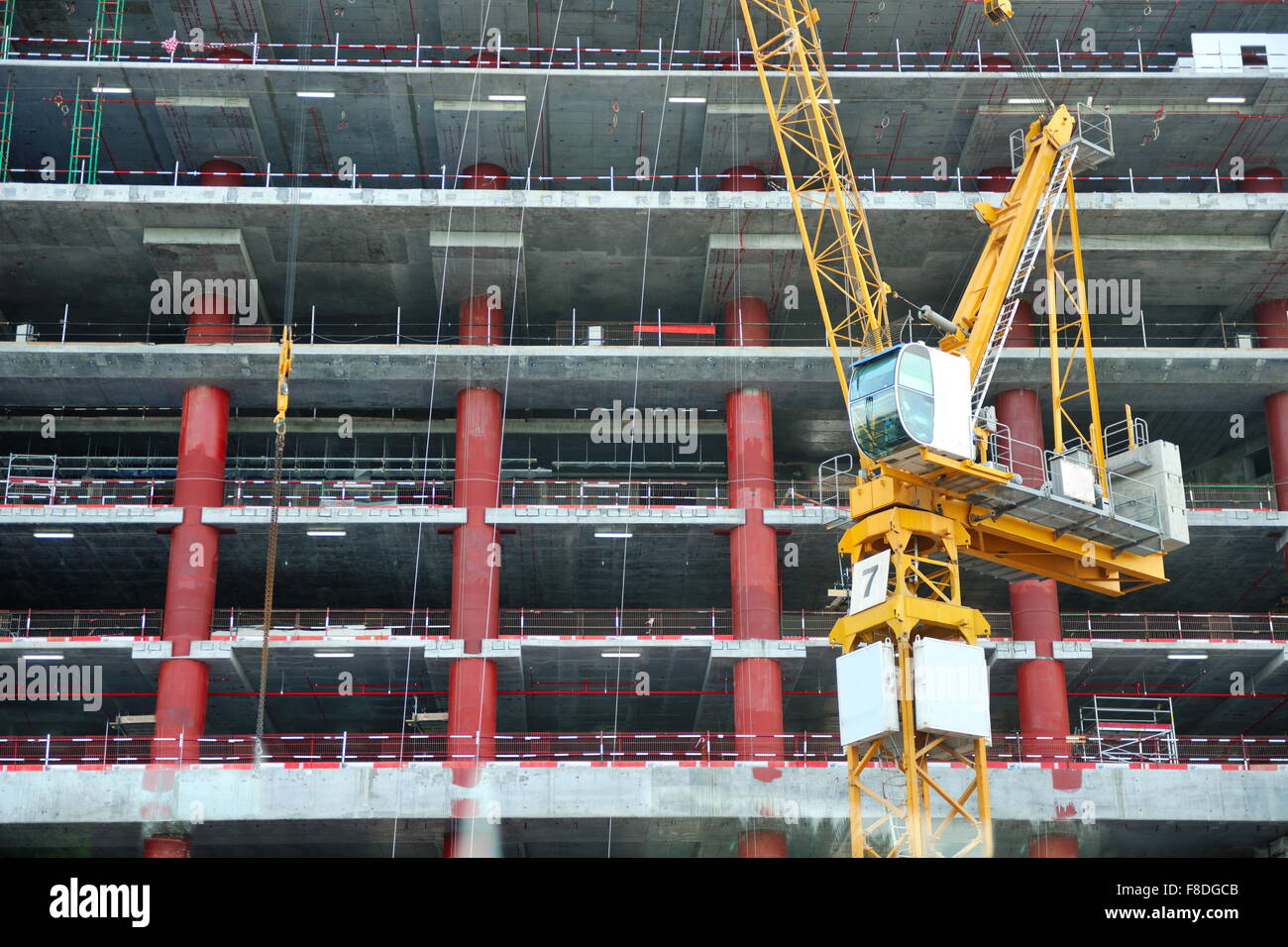 Construction site with crane and building Stock Photo - Alamy
