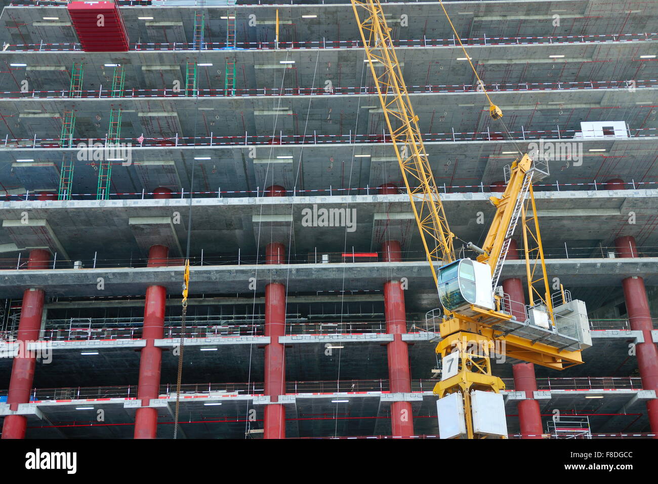 Construction site with crane and building Stock Photo - Alamy