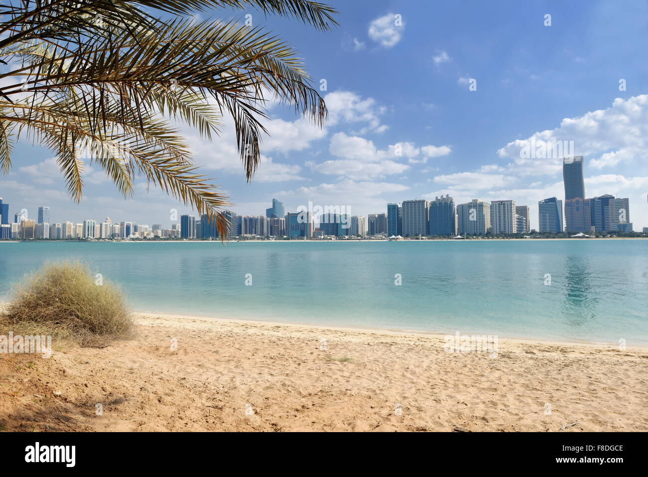 modern arabic City Abu Dhabi Landscape and cityscape panorama Stock ...