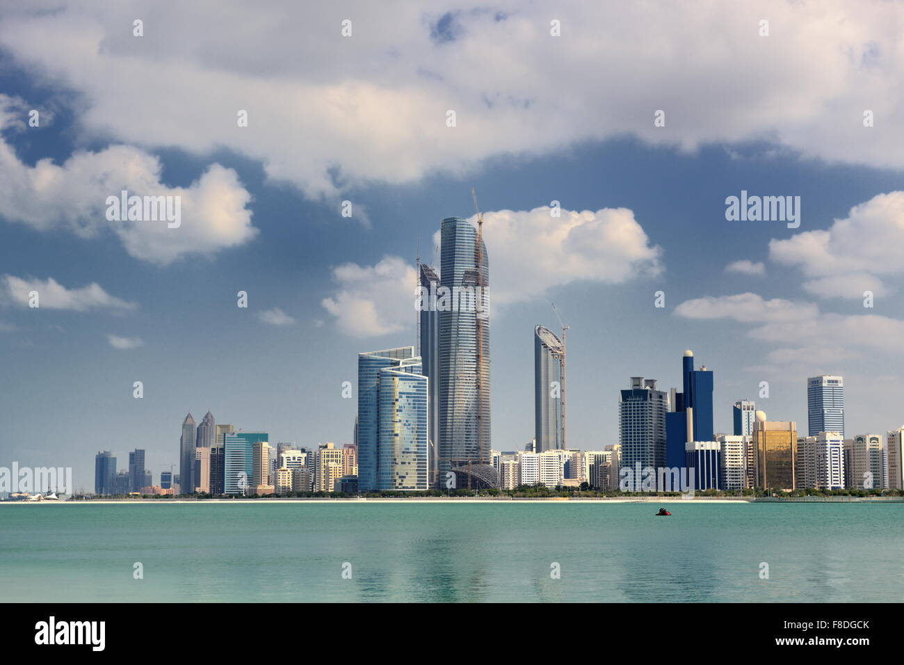 modern arabic City Abu Dhabi Landscape and cityscape panorama Stock ...