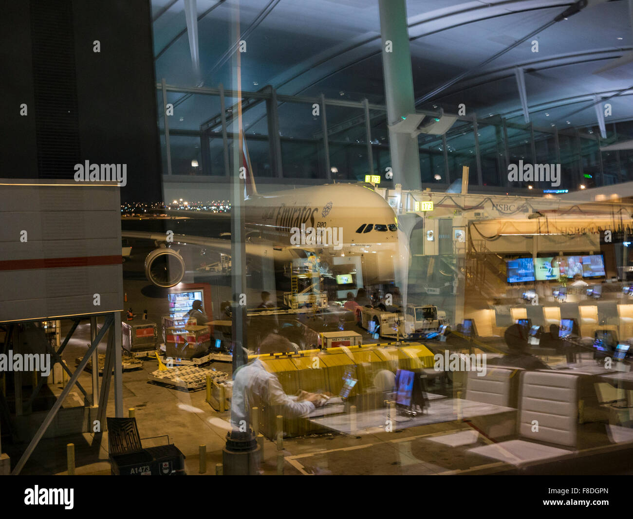 Emirates Air Bus A380 in Toronto international airport terminal 1 seen ...