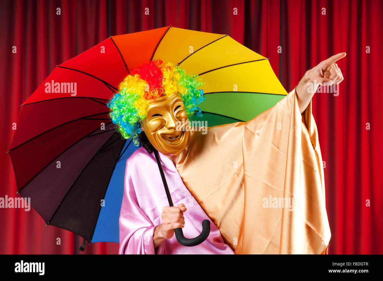 Theater concept with masked actor Stock Photo - Alamy