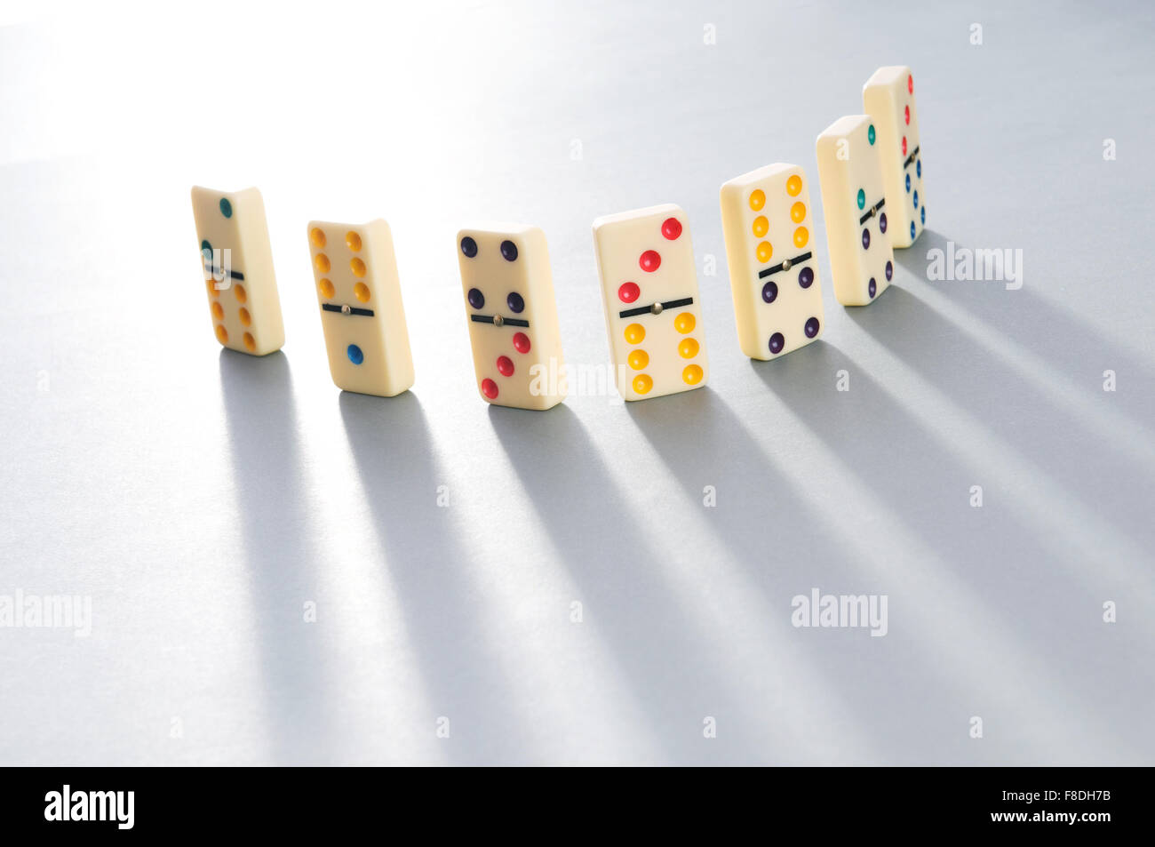 Domino effect with many pieces Stock Photo - Alamy