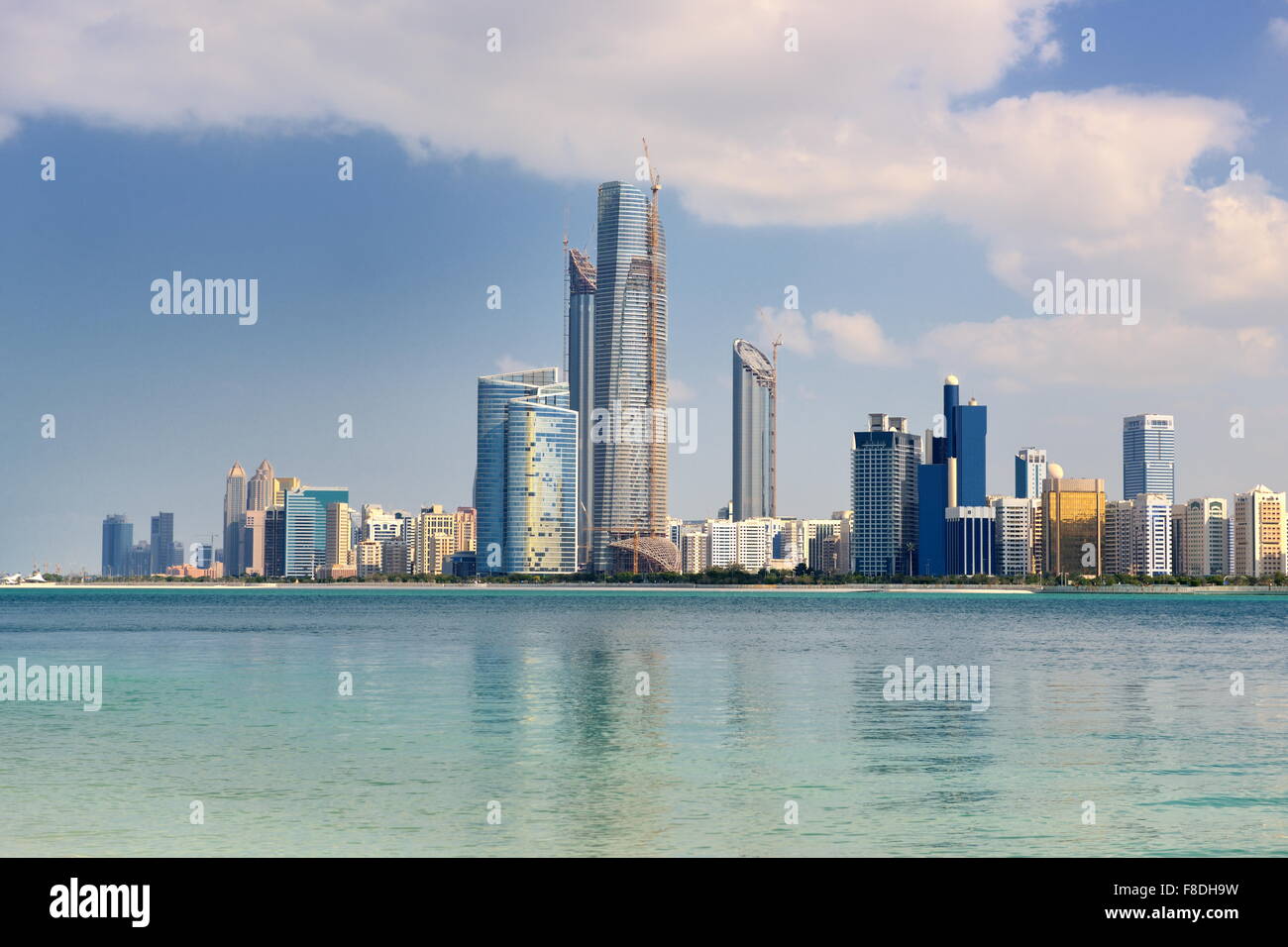 modern arabic City Abu Dhabi Landscape and cityscape panorama Stock ...