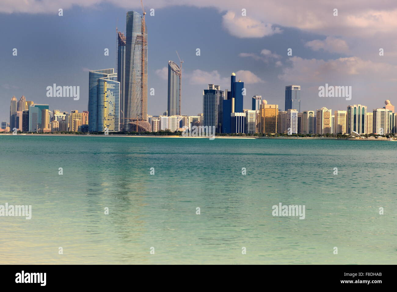 modern arabic City Abu Dhabi Landscape and cityscape panorama Stock ...