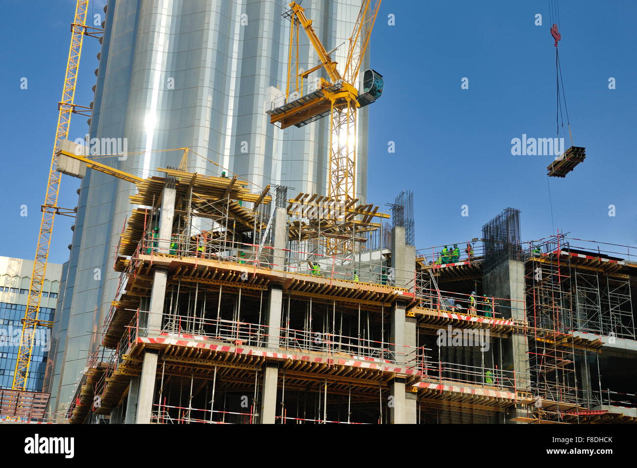 Construction site with crane and building Stock Photo - Alamy