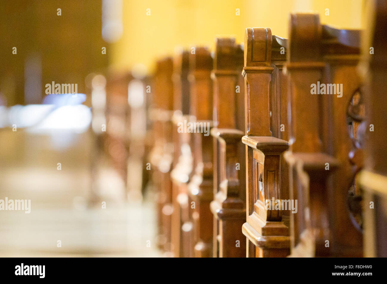 Inside the cathedral on the Plaza de Armas in Lima, Peru Stock Photo ...