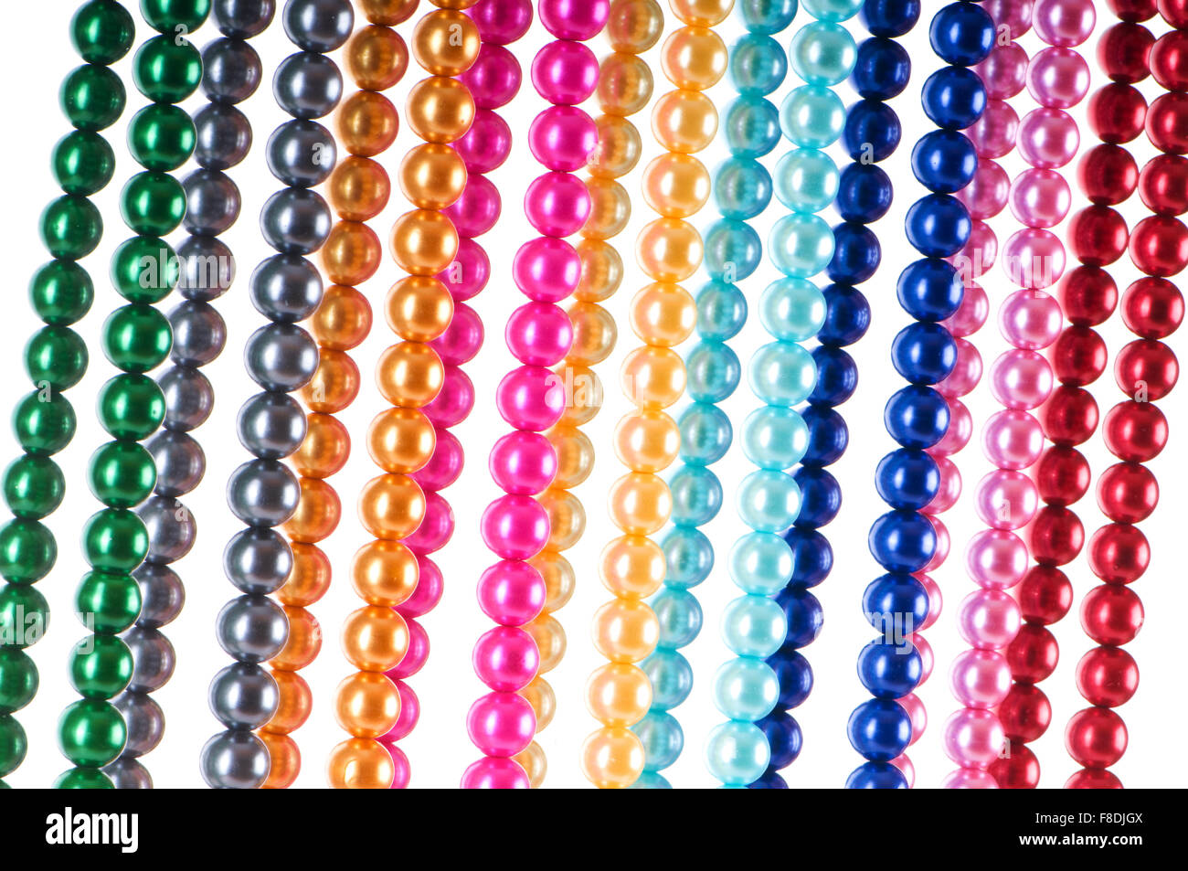 Abstract with colourful pearl necklaces Stock Photo - Alamy