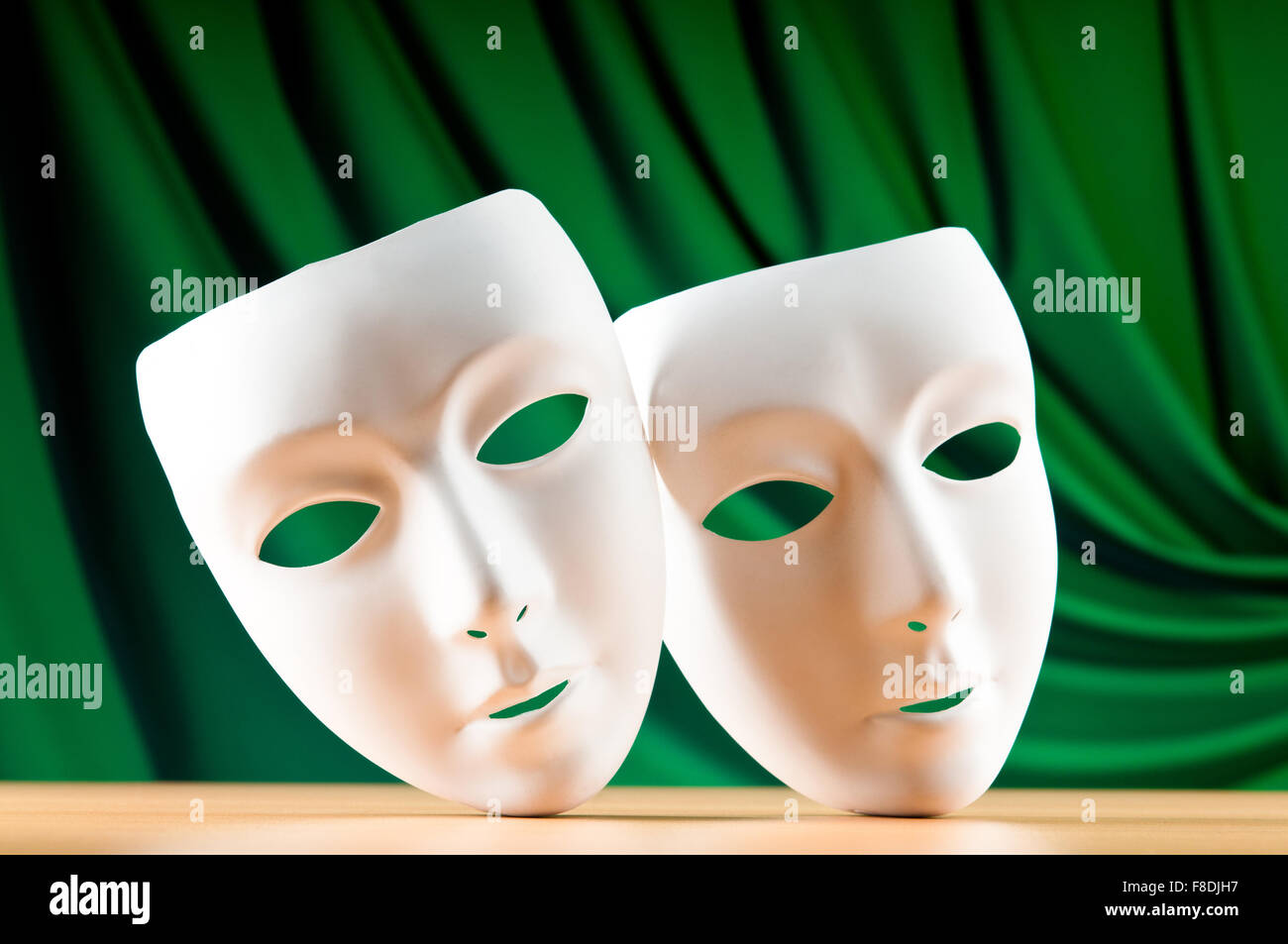 Masks with theatre concept Stock Photo - Alamy