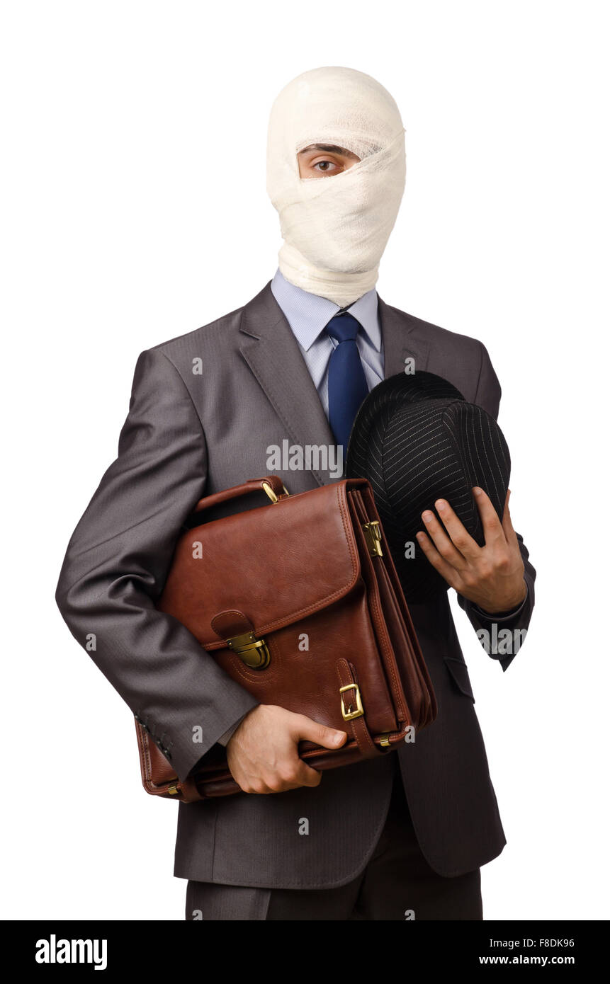 Man covered in medical bandages Stock Photo - Alamy