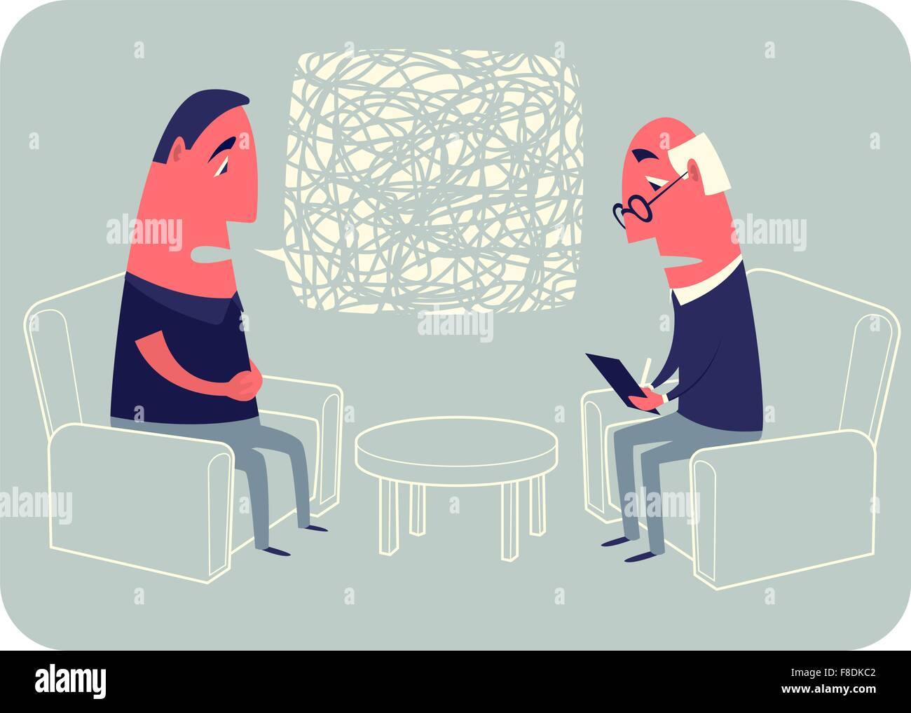 Psychoanalyst psychotherapy Stock Vector Images - Alamy