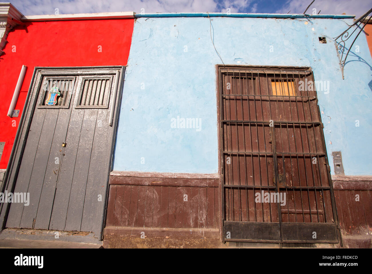 Detail of colonial window and architecture in Trujillo - Peru Stock ...