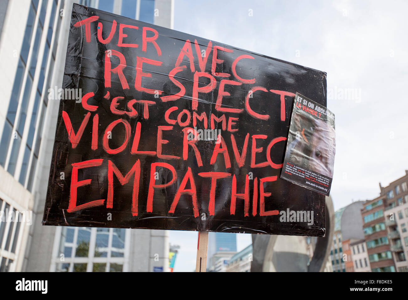 Belgian Gaia activists protest on the streets of Brussels Stock Photo ...