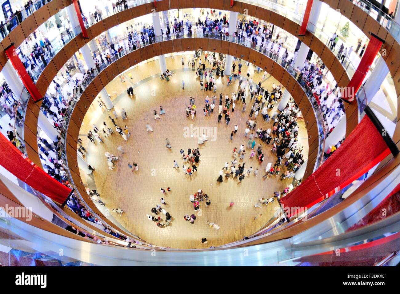crowd shopper people in Interior of a modern shopping mall center Stock Photo - Alamy