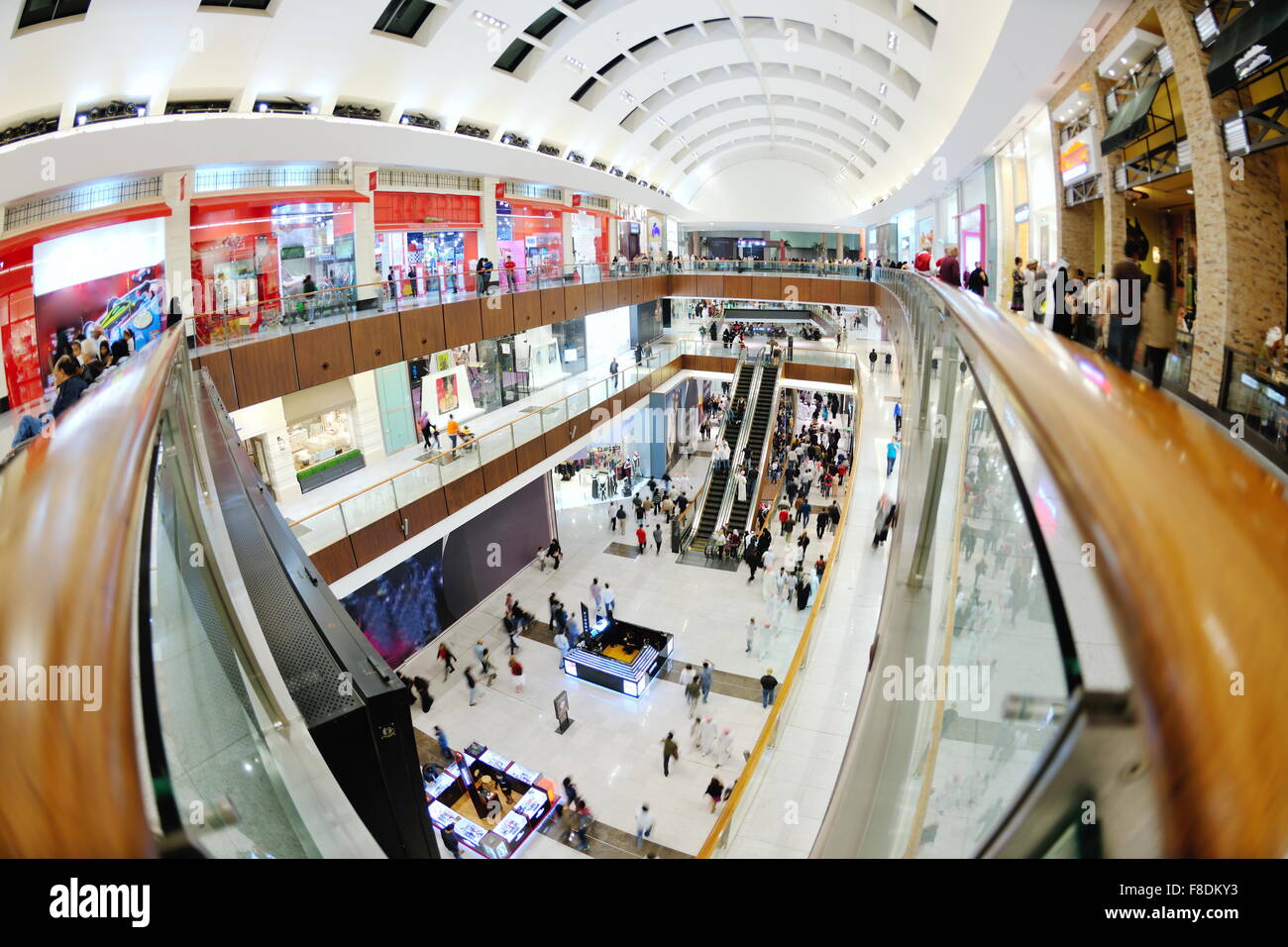 crowd shopper people in Interior of a modern shopping mall center Stock Photo - Alamy