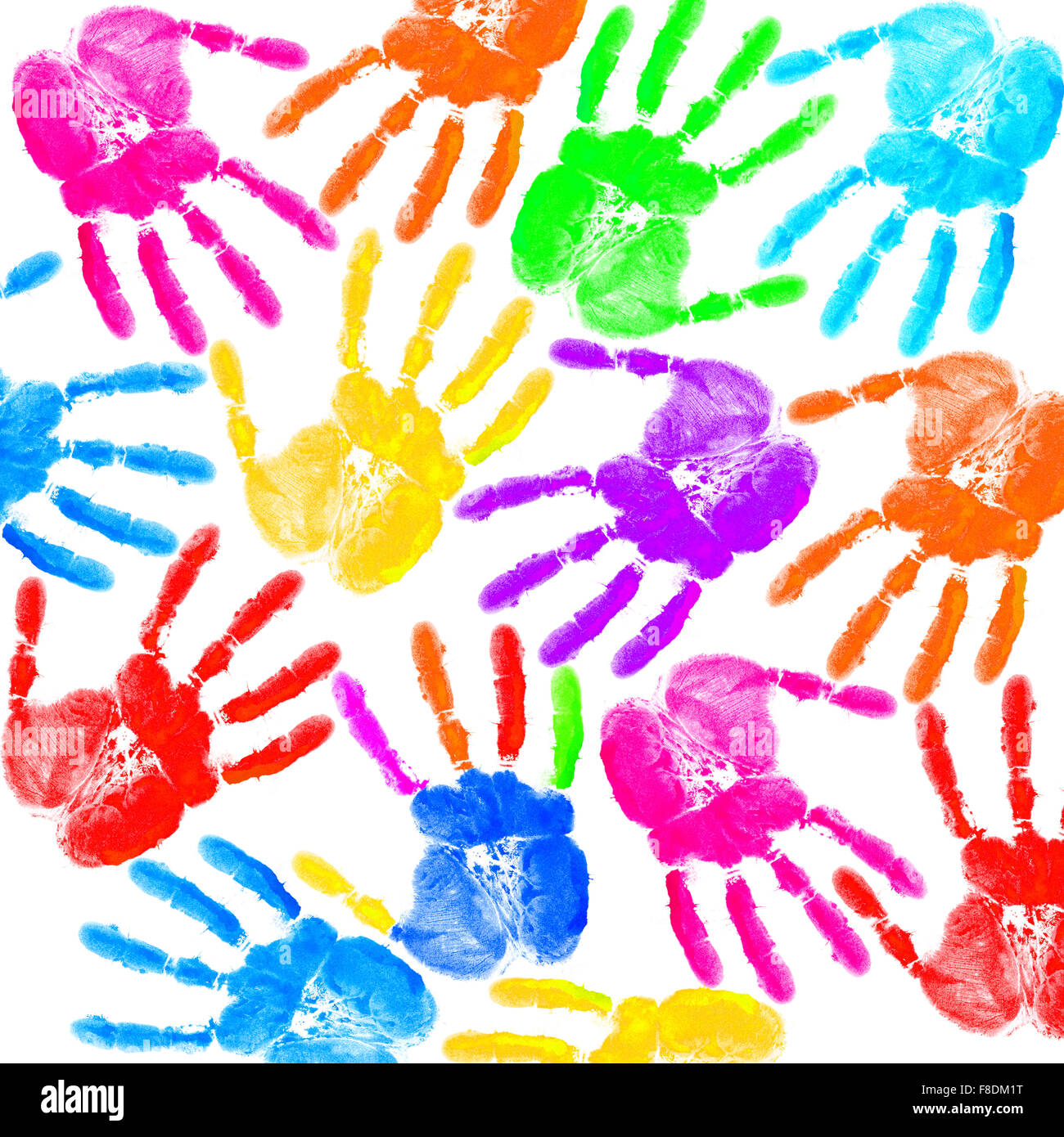 Hand print on the white Stock Photo - Alamy