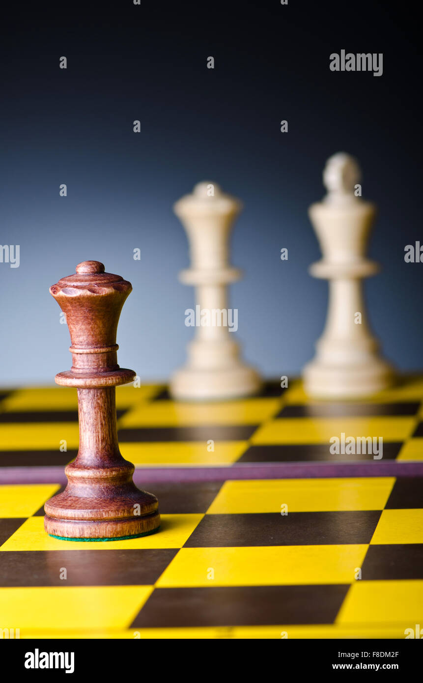 Concept of chess game with pieces Stock Photo - Alamy