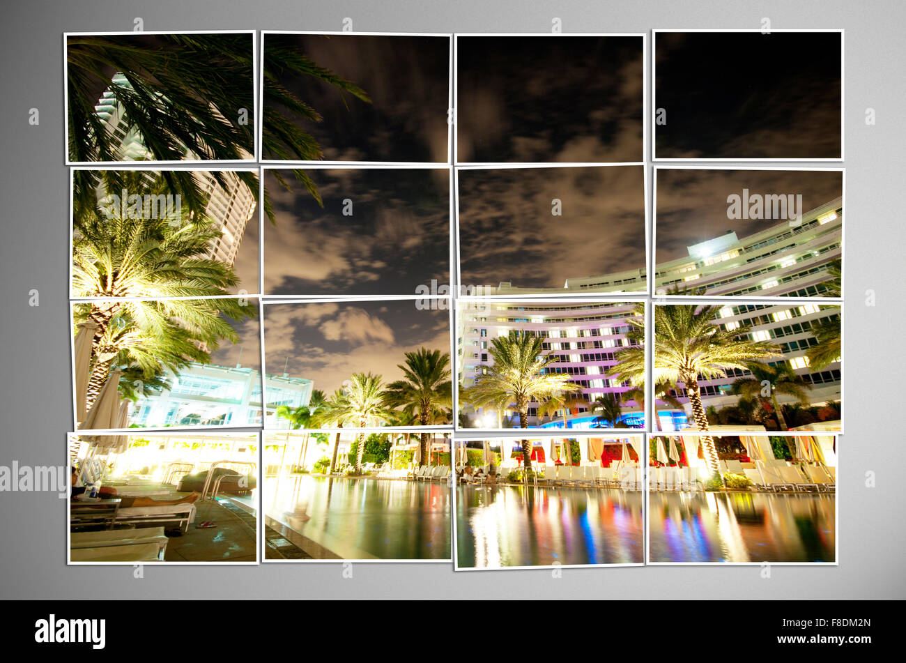 Photo cut into pieces with nature concept Stock Photo - Alamy