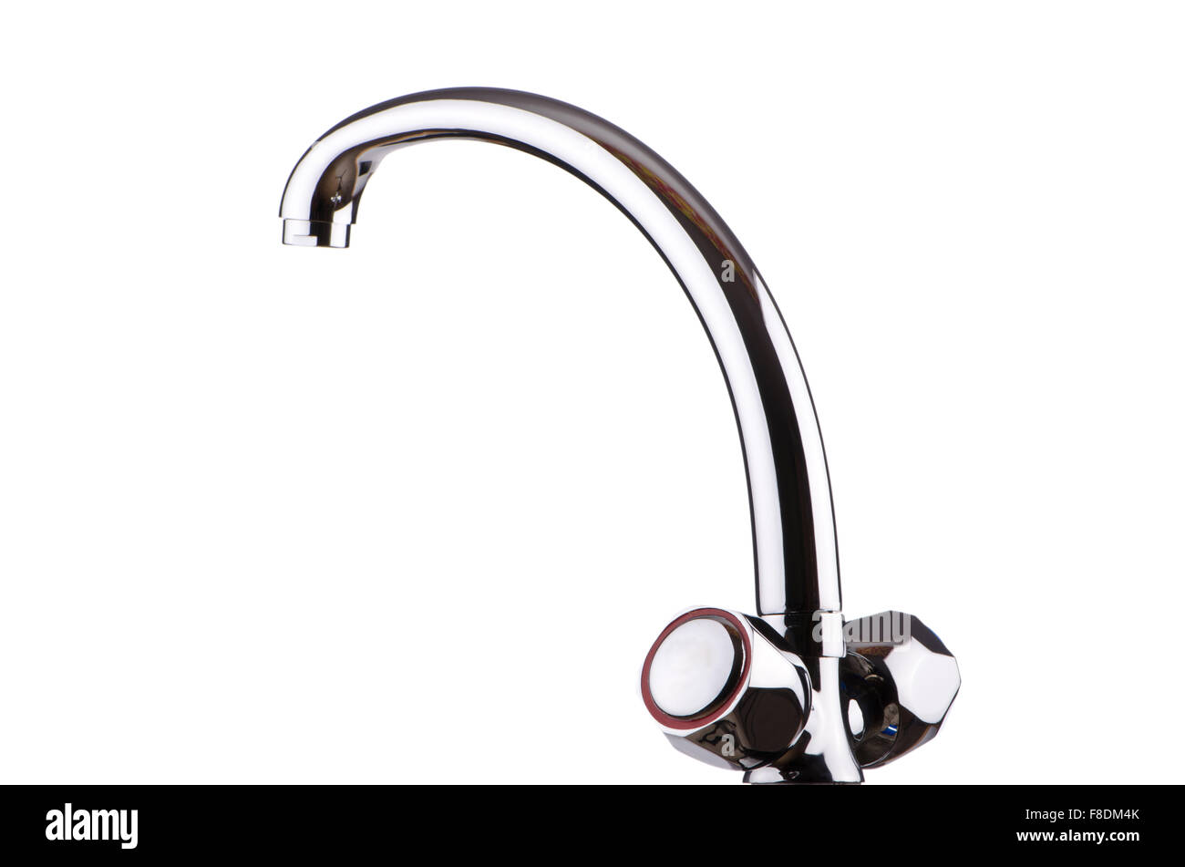 Chrome tap isolated on white background Stock Photo - Alamy