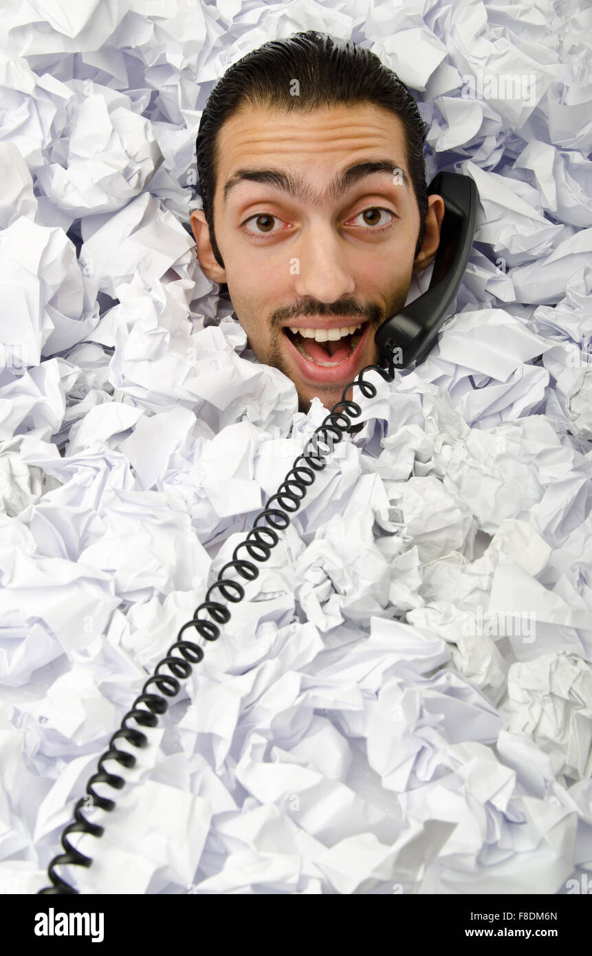 Man lots crumpled paper hi-res stock photography and images - Alamy