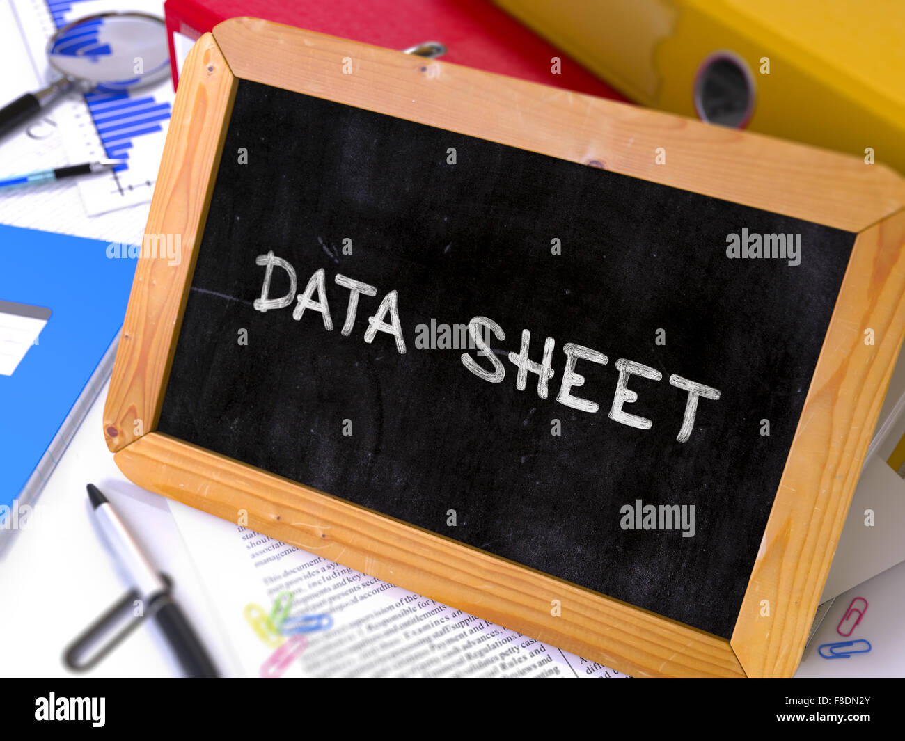 Data Sheet Handwritten on Chalkboard Stock Photo - Alamy